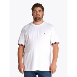 Tommy Hilfiger Big & Tall TOMMY HILFIGER BIG & TALL T-Shirt »BT-GLOBAL STRIPE CUFF TEE-B«, Große Größen White 5XL 5XL Rundhalsshirt von Tommy Hifiger Big & Tall
