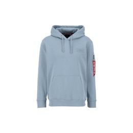 Alpha Industries Hoodie »Backprint Hoodie « greyblue XS XS Brushed Fleece Stoff