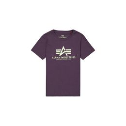 Alpha Industries T-Shirt »Basic T-Shirt BL K« Plum 8 8 Single Jersey Stoff