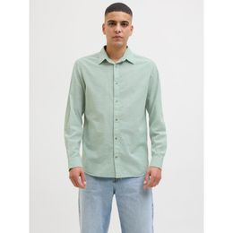 Jack & Jones JACK & JONES Langarmhemd »JJESUMMER SHIRT LS SN« mit Hemdkragen Iceberg Green XXL - N-Gr N-Gr XXL Cooles Hemd von Jack & Jones