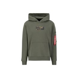 Alpha Industries Hoodie »Camo Panel Hoodie« dark olive XS XS Brushed Fleece Stoff
