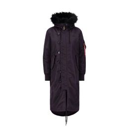 Alpha Industries Winterjacke &raquo;Long Fishtail W&laquo; Plum L L Flight Nylon Stoff