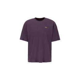 Alpha Industries T-Shirt »3D Small Logo T-Shirt« Plum XS XS Single Jersey Stoff