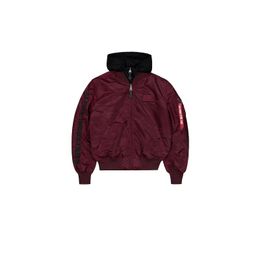Alpha Industries Bomberjacke »MA-1 D-Tec Sleeve Embroidery« dark cherry XL XL Flight Nylon Stoff