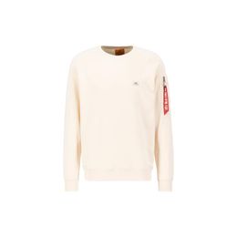 Alpha Industries Sweater »X-Fit Sweat« jet stream white XS XS Rib Bündchen am Hals, Ärmeln und Saum