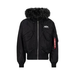 Alpha Industries Winterjacke »45/P Hooded« black/black XXL XXL Flight Nylon Stoff