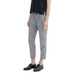Tom Tailor Jogger Pants mit Karomuster navy blue check 36 - Länge 28 Länge 28 36 Pants für Damen von Tom Tailor