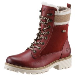 Remonte Winterboots »Elisabeth Hurley-Collection«, Schnürboots, Schnürstiefelette mit wasserabweisender TEX-Membran rot-sand 44 44 Robuste...