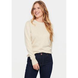 Saint Tropez Rundhalspullover »MilaSZ« Jojoba Melange L (40) L (40) Casual Pullover von Saint Tropez