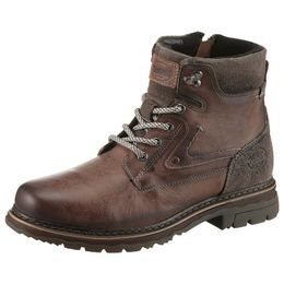 Dockers by Gerli Schnürboots Winterstiefel, Schnürstiefel, Business Stiefel im Used Look dunkelbraun 45 45 DOCKERS-Schnürboots mit modischen...