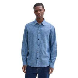 Tom Tailor Langarmhemd mit Kentkragen blue horizontal structure XL - N-Gr N-Gr XL Langarmhemd von Tom Tailor DENIM