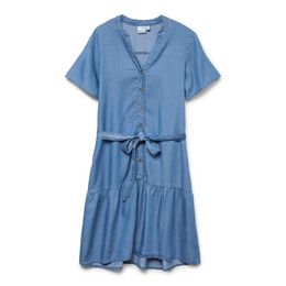 Véro Moda VERO MODA Minikleid »VMFLEUR SS SHORT BELT TENCEL DRESS GA« Sommerkleid Medium Blue Denim S - N-Gr N-Gr S Kurzes Kleid von Vero Moda