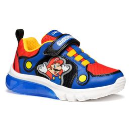 Geox Sneaker »J CIBERDRON BOY Blinkschuh«, Retro Sneaker, Blinkschuh mit Super Mario Motiv blau-rot 24 24 Super Mario Sneaker mit Blinkfunktion