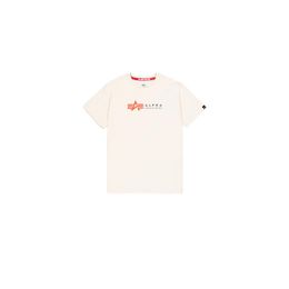 Alpha Industries T-Shirt »Alpha Label T-Shirt PP« vintage white S S Single Jersey Stoff