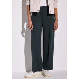Street One Stoffhose Sommerhose mit Aufgesetzten Taschen hunter green 40 - L&auml;nge 28 L&auml;nge 28 40 Straight Leg Hose von Street One