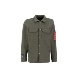 Alpha Industries Hemdjacke »Sweat Overshirt« dark olive M M Utility Pocket