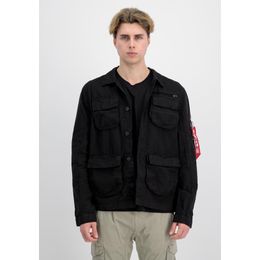 Alpha Industries Hemdjacke »Ripstop Cargo Overshirt« black S S 4 aufgesetzte Außentaschen mit Knöpfen