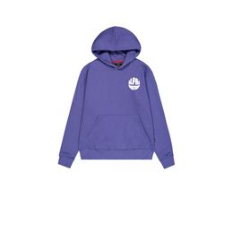 Alpha Industries Hoodie »Logo Hoodie Backprint« night purple 3XL 3XL Brushed Fleece Stoff