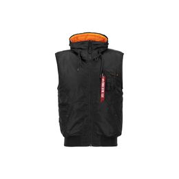 Alpha Industries Blouson »Hooded MA-1 Vest« black S S Mit Kapuze und Kordelzug