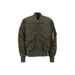 Alpha Industries Bomberjacke »MA-1 OS Puckered« dark olive XL XL Utility Pocket mit RBF Tag
