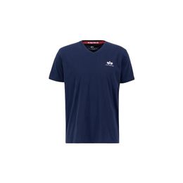 Alpha Industries T-Shirt »Basic V-Neck T-Shirt SL« ultra navy XXL XXL Flag Label am linken Ärmel