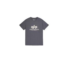 Alpha Industries T-Shirt »Basic T-Shirt BL« greyblack XS XS Single Jersey Stoff