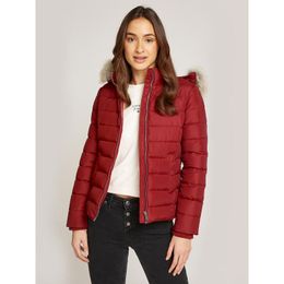 Tommy Jeans Steppjacke »TJW BASIC HOODED DOWN JACKET EXT« mit Kapuze mit Logostickerei regatta red L (40) L (40) Steppjacke von Tommy Jeans