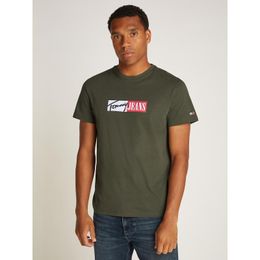Tommy Jeans T-Shirt &raquo;TJM SLIM ENTRY GRAPHIC TEE EXT&laquo; mit Logo auf der Brust Fatigue Green XXL XXL Stylisches T-Shirt von Tommy Jeans