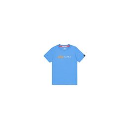 Alpha Industries T-Shirt »Alpha Label T-Shirt K« mediteranian blue 16 16 Single Jersey Stoff