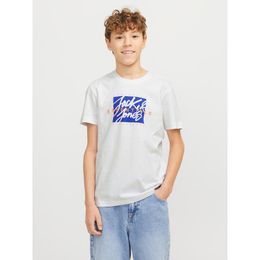 Jack & Jones JACK & JONES JUNIOR T-Shirt &raquo;JJCOLTON TEE SS CREW NECK JNR&laquo; White 176 176 Kurzarm-Design, h&auml;lt dich k&uuml;hl an warmen Tagen