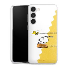DeinDesign Galaxy S23+ Handy Silikon H&uuml;lle Case transparent Handyh&uuml;lle Snoopy Peanuts Children Silikon Case