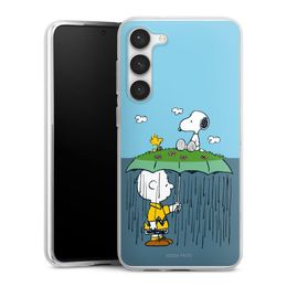 DeinDesign Galaxy S23+ Handy Silikon H&uuml;lle Case transparent Handyh&uuml;lle Peanuts Children Snoopy Silikon Case