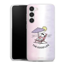 DeinDesign Galaxy S23+ Handy Silikon H&uuml;lle Case transparent Handyh&uuml;lle Snoopy Official Licensed Product Peanuts Silikon Case