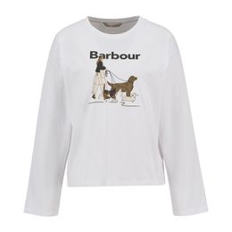 Barbour Langarm-Shirt Woodhouse White (Größe: 14)