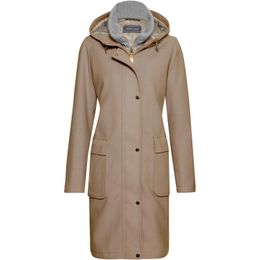WHITE LABEL Kurzmantel mit Kapuze Beige (Gr&ouml;&szlig;e: 40)