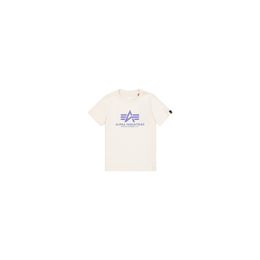T-Shirt Alpha Industries "Basic T-Shirt BL K", Mädchen, Gr. 12, weiß (vintage weiß), Obermaterial: 100% Baumwolle, Shirts T-Shirt