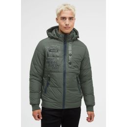 Winterjacke CAMP DAVID, Herren, Gr. 4XL, grün (khale grün), Material Rückenteil Rumpf + Ärmel: 100% Polyamid, Material Vorderteil Rumpf + Ärmel: 100% Polyester, Futter: 100% Polyester, Füllung: 100% Polyester, bedruckt, bestickt, regular fit normal, eingesetzt Rippbündchen, Jacken, mit Innentaschen