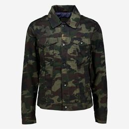 BULL & BERRY Grüne Jeansjacke mit Camo-Muster