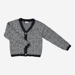 Véro Moda Grauer Cardigan mit Rautenmuster