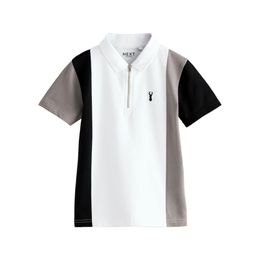 next Poloshirt Jungen Gr&ouml;&szlig;e 170 grau / schwarz / wei&szlig;