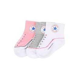 Converse Socken 'INFANT' M&auml;dchen Gr&ouml;&szlig;e 17/20 blau / grau / rosa / wei&szlig;
