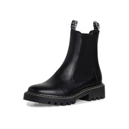 Tamaris Chelsea Boots Damen Gr&ouml;&szlig;e 40 schwarz / wei&szlig; Winterschuhe