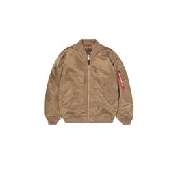 Bomberjacke Alpha Industries "MA-1 Core W", Damen, Gr. M/L, grau (taupe), Obermaterial: 100% Nylon; Futter: 100% Nylon; Füllung: 100% Polyester, Jacken Bomberjacke