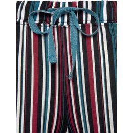 s.Oliver Damen Schlafhose, blau-gestreift-weinrot, Gr&ouml;&szlig;e 36/38