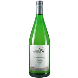 WeinGut Weiberle 1,0 L Riesling 2024 Trocken - Hohenhaslacher Kirchberg W&uuml;rttemberg &ndash; Wei&szlig;wein Qualit&auml;tswein