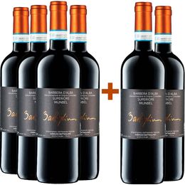 Fabrizio Battaglino 4+2 Paket Munb&egrave;l d'Alba Superiore Barbera 2023 Trocken - Piemont &ndash; Probierpaket DOC