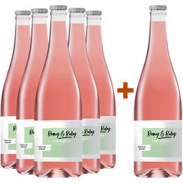 Oberrotweiler Winzerverein 5+1 Paket "Romy & Ruby" Secco Ros&eacute; alkoholfrei Cuv&eacute;e Feinherb - Baden &ndash; Probierpaket Sch&auml;umendes Getr&auml;nk aus alkoholfreiem