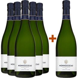 Monmousseau 5+1 Paket Cr&eacute;mant Cisel&eacute;e Blanc Brut - Loire &ndash; Probierpaket AOP