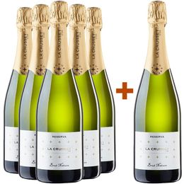 Bodegas Aessir CAVA 5+1 Paket Cava La Crusset Cuv&eacute;e 2021 Brut nature - Katalonien &ndash; Probierpaket DOP