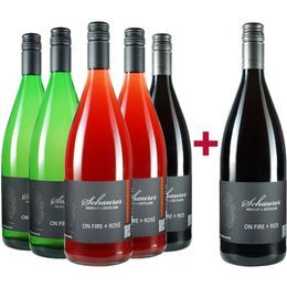 Weingut Schaurer 5+1 Paket Glühwein rot/weiß/rosé - Pfalz – Probierpaket Winzerglühwein